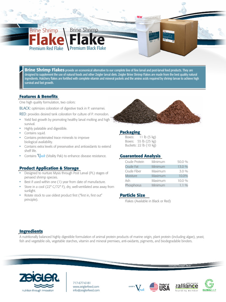 Brine Shrimp Flakes | PDF | Vegetables | Antioxidant