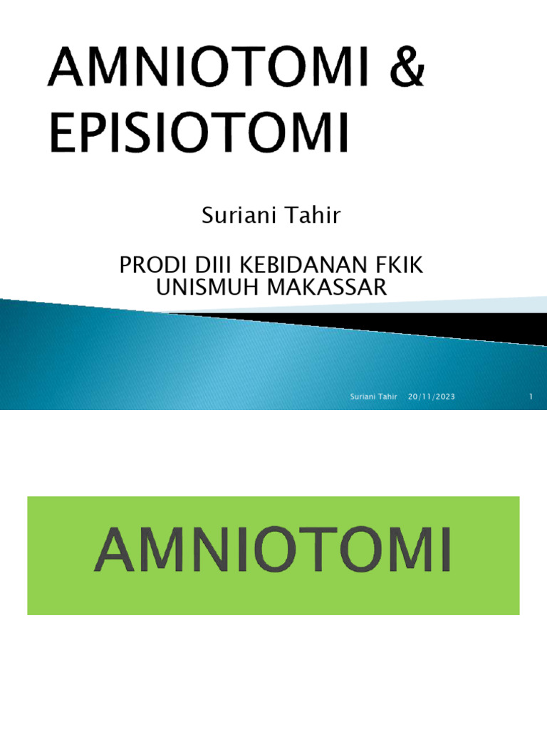 Amniotomi & Episiotomi 2024 | PDF