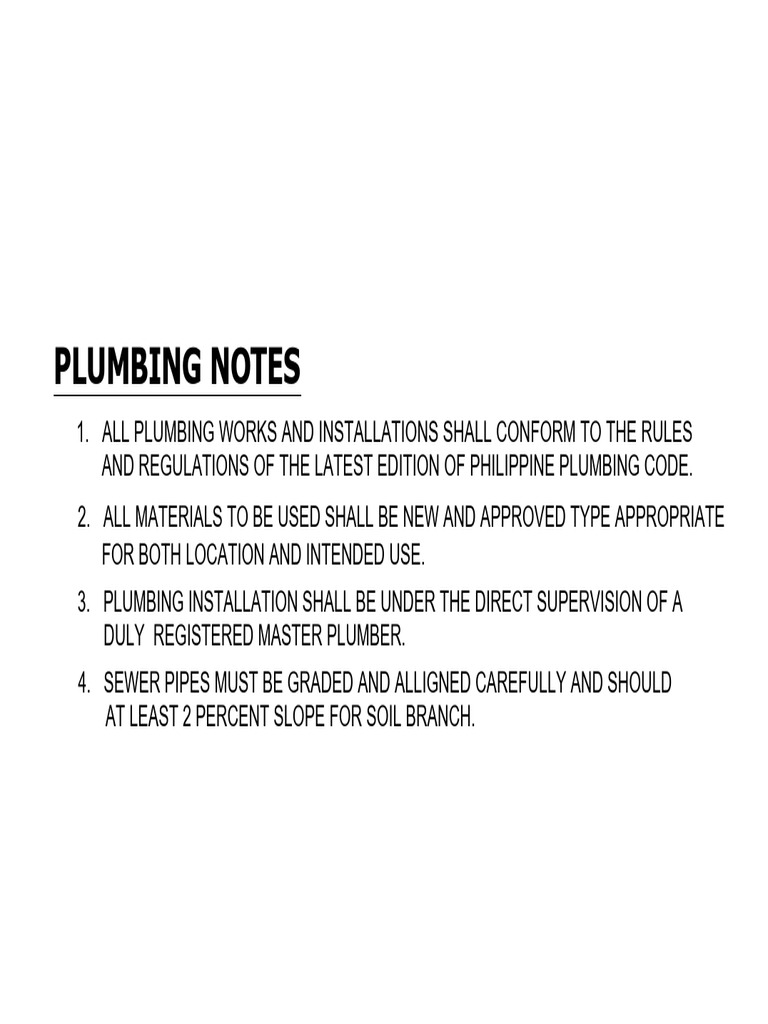 Plumbing Notes | PDF
