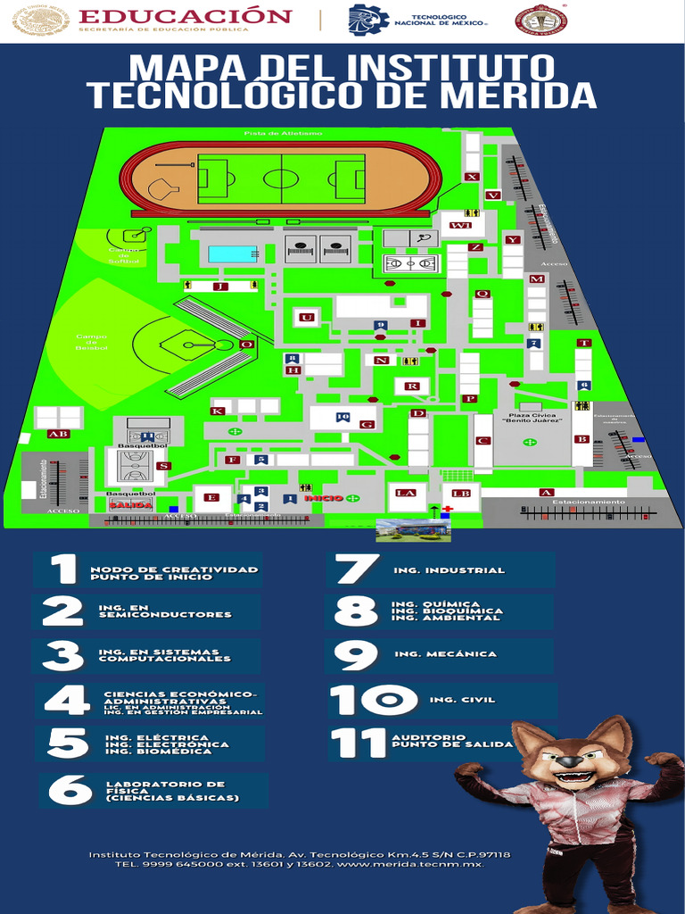 Mapa Del Instituto Tecnologico de Merida Final | PDF