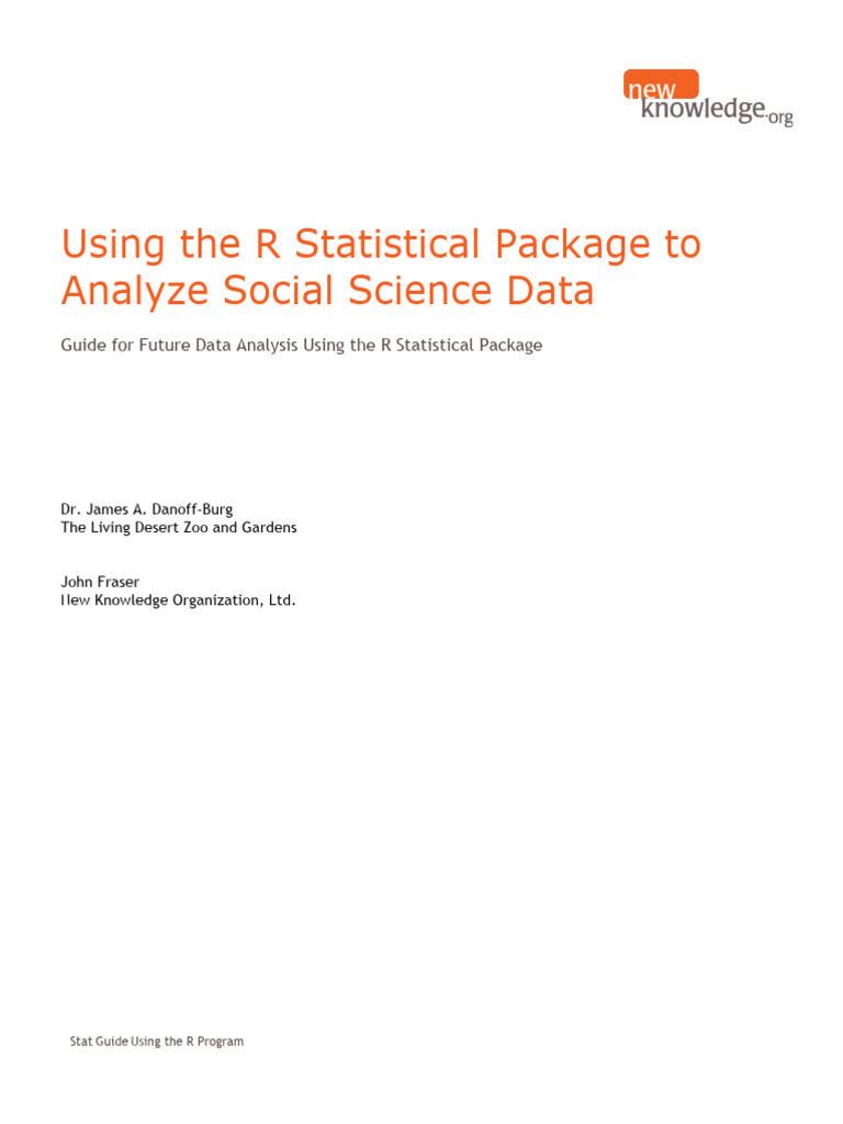 Using R For Statistical Analyses 2016 06 16 | PDF | Statistics | Normal ...