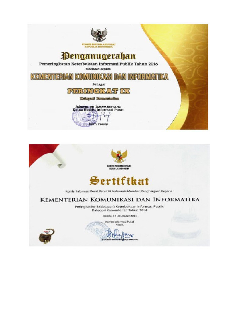 File Piagam Penghargaan | PDF