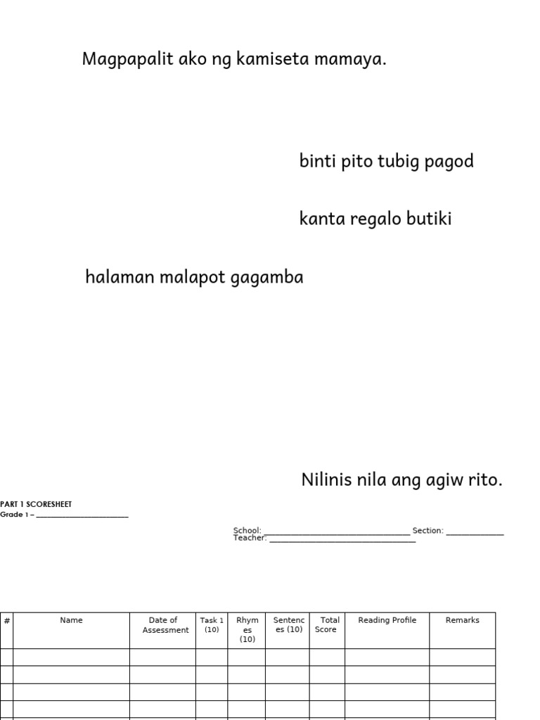G2.PART1-LS - TAG.Modified CRLA - Teacher | PDF