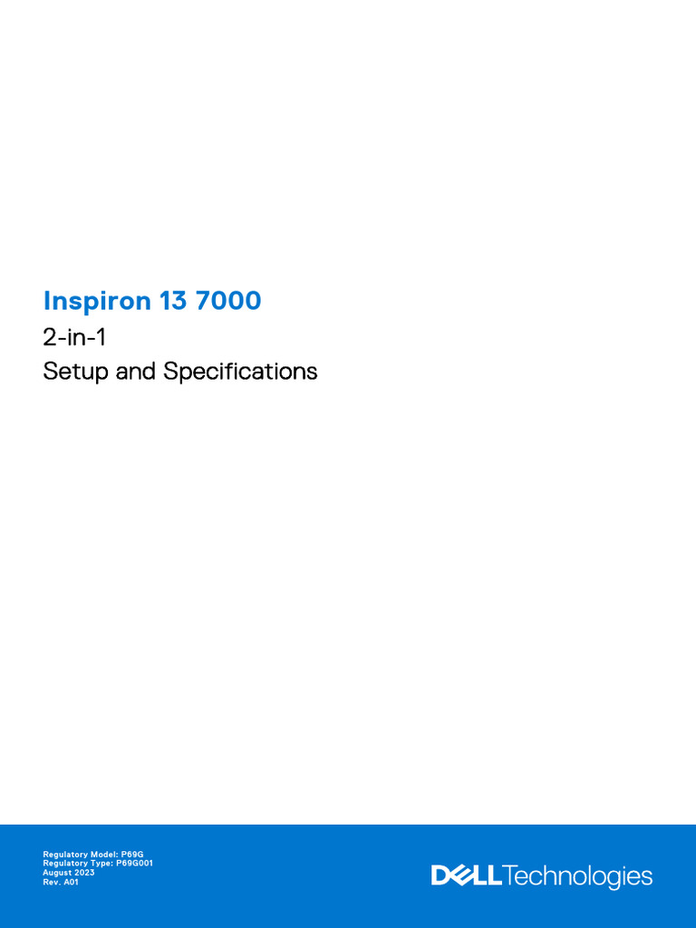 inspiron-13-7378-setup-specifications-en-us | PDF | Computing | Computer Hardware