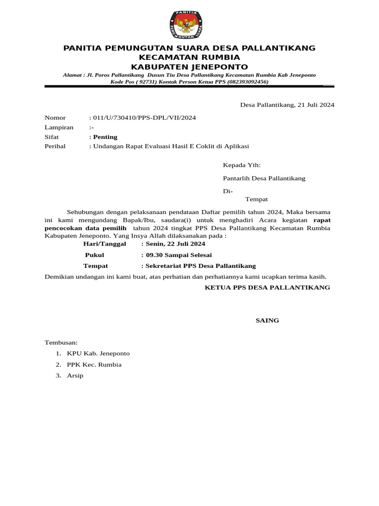 Undangan Menghadiri Acara | PDF