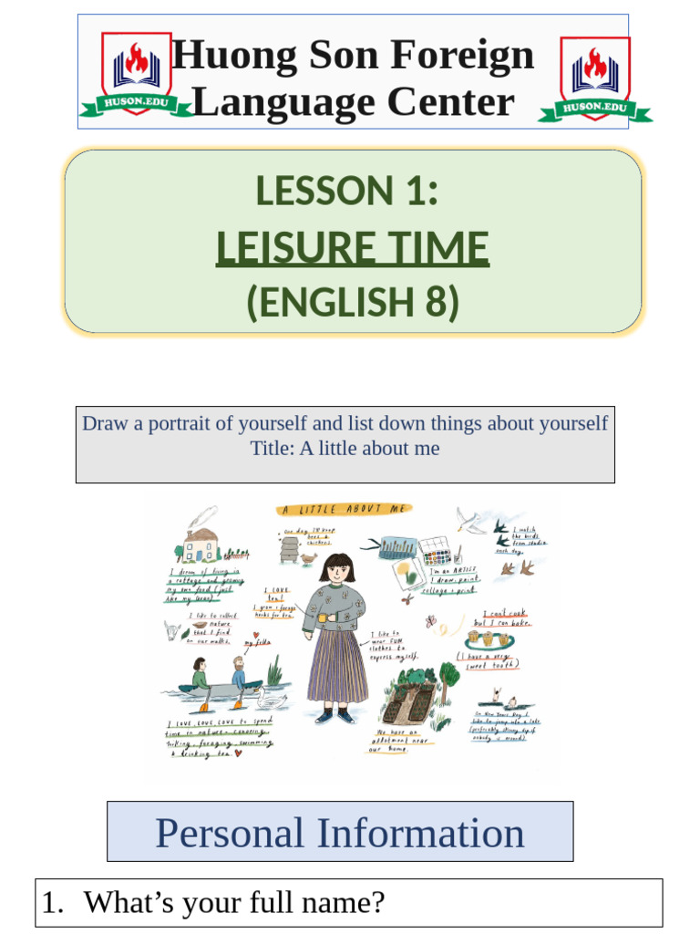 Class 8 Unit 1 Lesson 1 Leisure Time | PDF | Outdoor Recreation ...