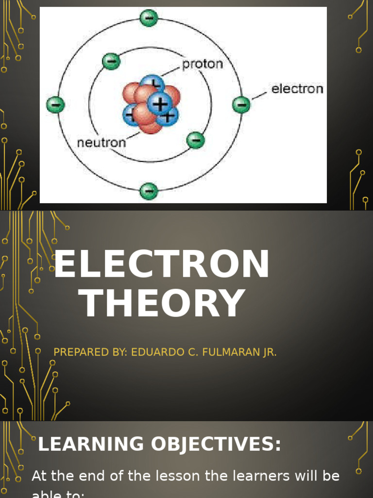 Electron Theory 1 | PDF