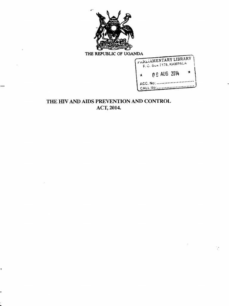 Uganda HIV and AIDS Control Act 2014 | PDF | Management Of Hiv/Aids ...