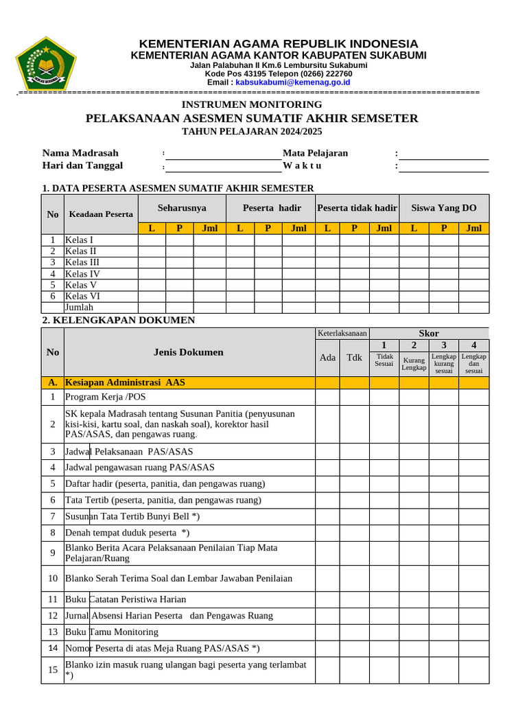 INSTRUMEN PAS-ASAS 2024 | PDF