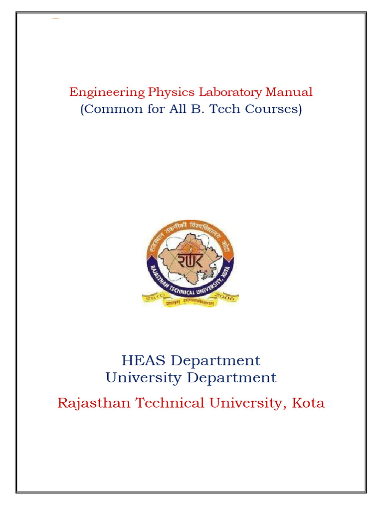 Engineering Physics Experiments (Lab Manual) | PDF | Interferometry | Optical Fiber