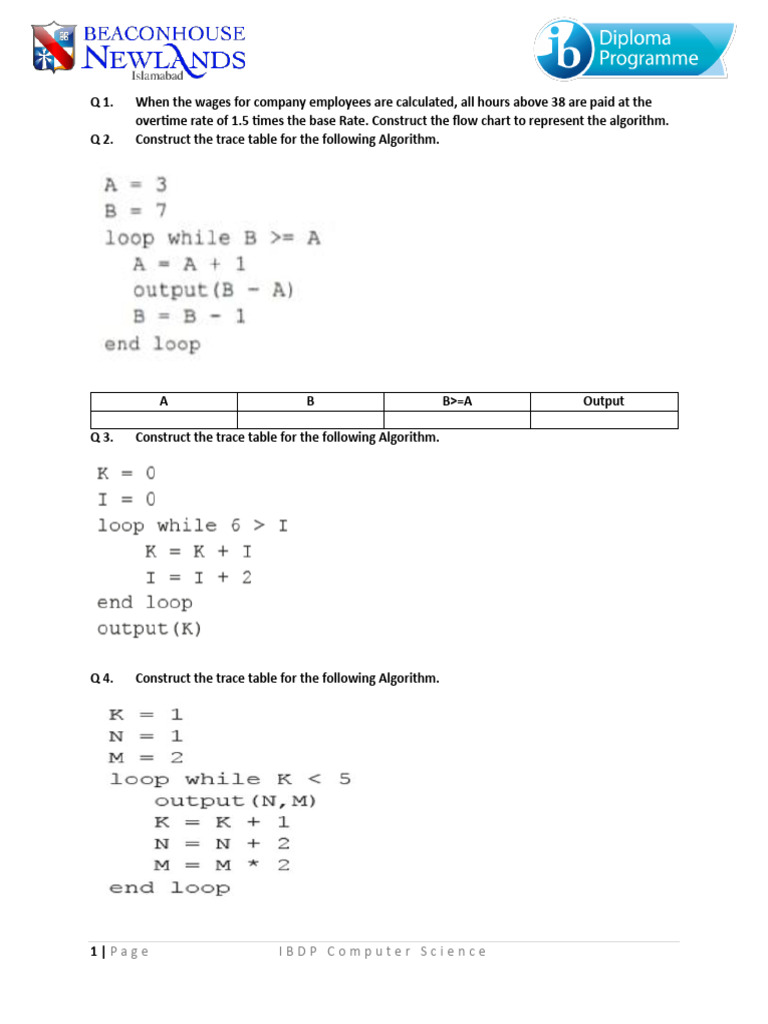 Topic 4 Computational thinking | PDF
