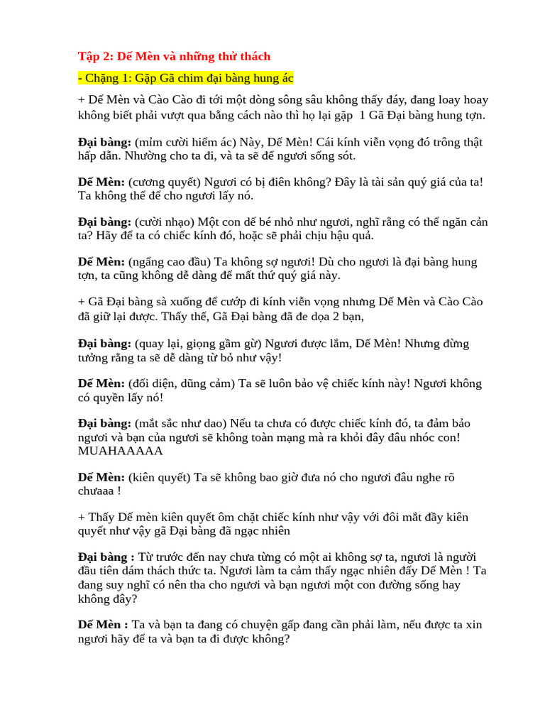 Tập 2 Dế Mèn GDH | PDF