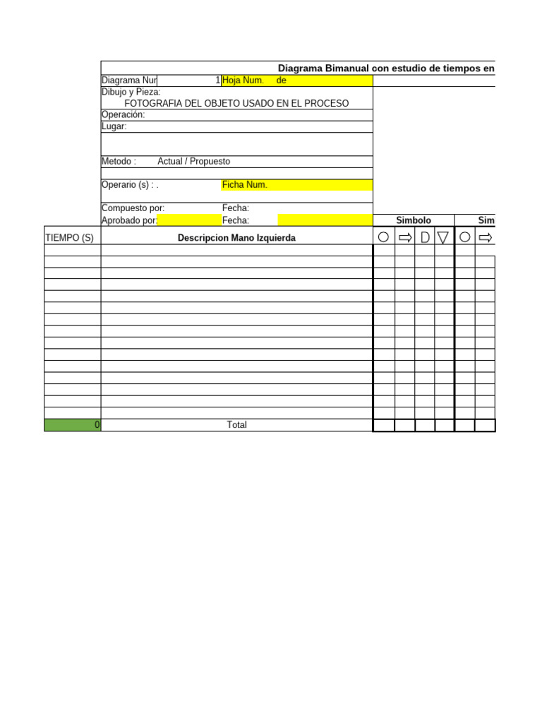Diagrama Bimanual Formato | PDF
