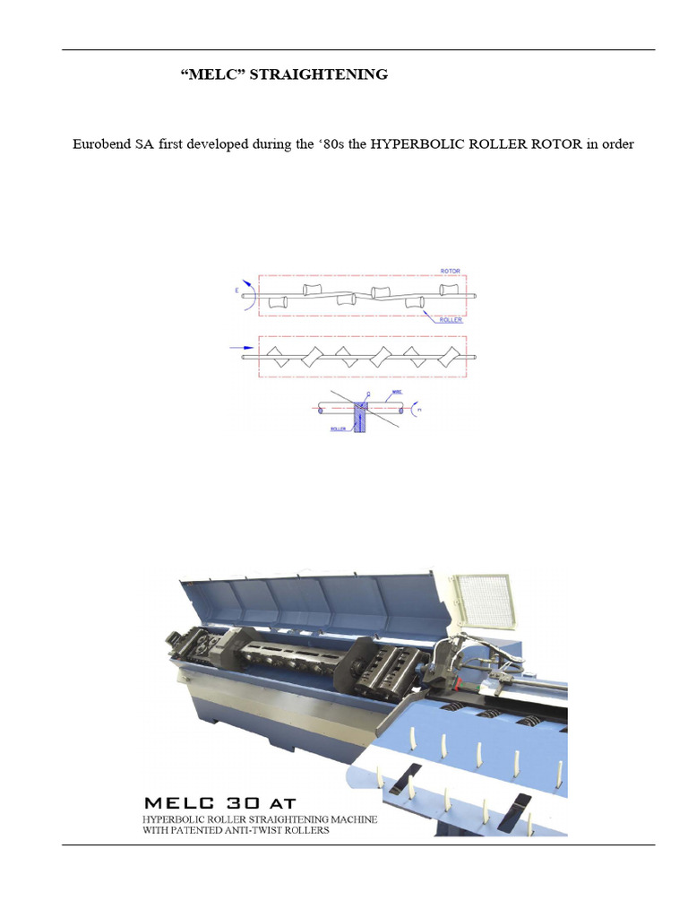 New Hyperbolic Rotor Straightening Cutting Machine | PDF