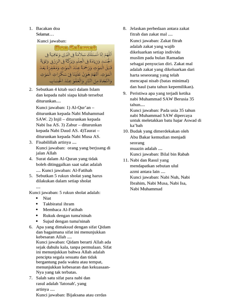 Soal Keagamaan Tewa&LDKM 2024 | PDF