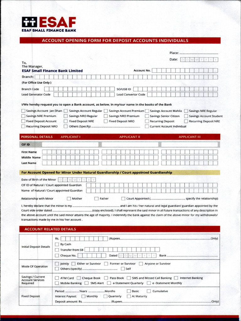 acc forms | PDF | Identity Document | Banks