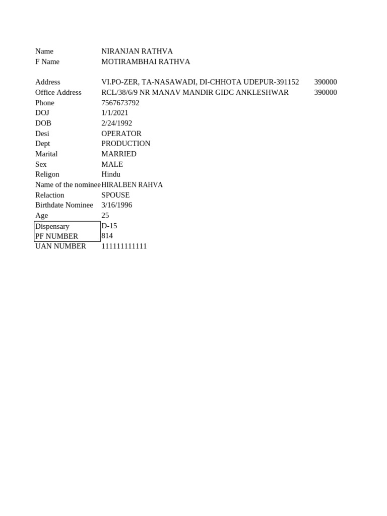 FORM 2, F-Gratuity and Form 35 PL | PDF