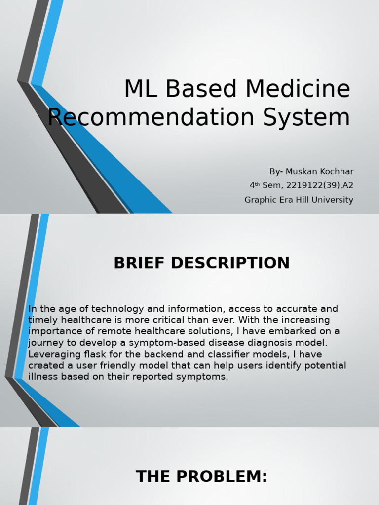 PPT | PDF | Medical Diagnosis | Machine Learning