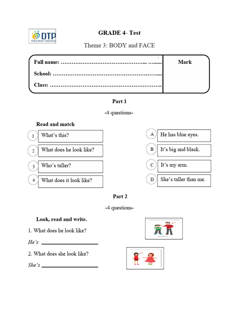 DTP-G4-T 3 - Body and Face - R - W - TEST PDF | PDF