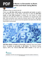 Mathongo Marks Vs Percentile (April 2025) RJEE | PDF | Popular Culture ...