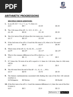 Arithmetic Progression Problems and Solutions | PDF