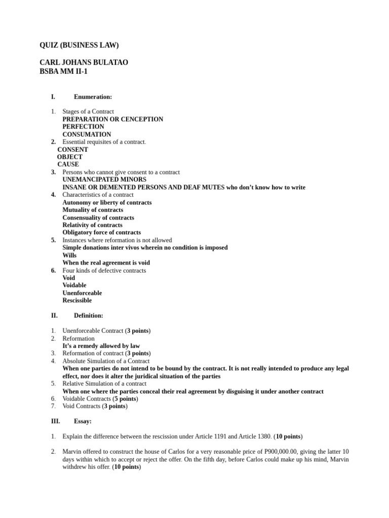 Final-Quiz-Business-Law-December-7-2024 | PDF