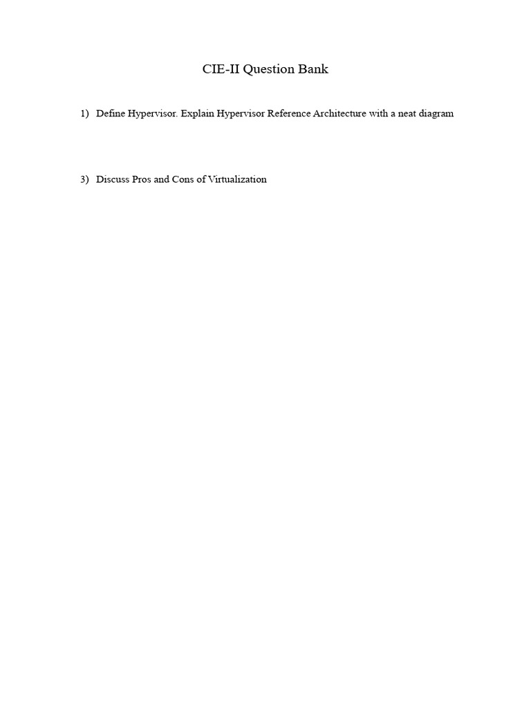 CIE 2 Question Bank | PDF