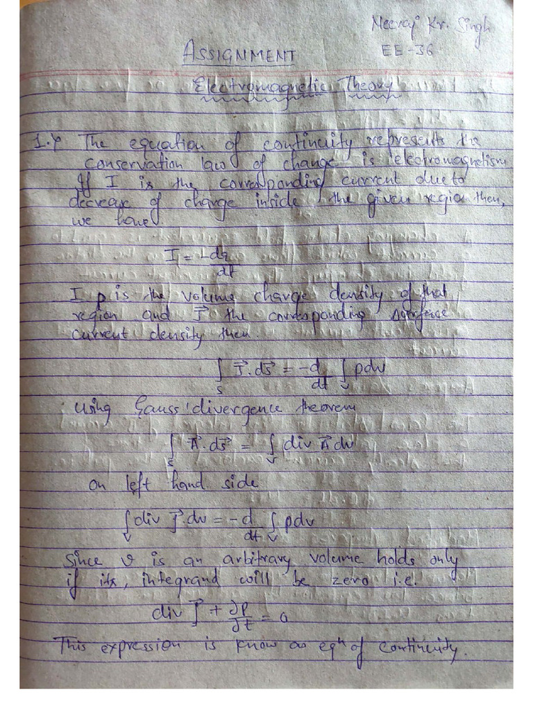 EM Theory (Neeraj Singh) | PDF