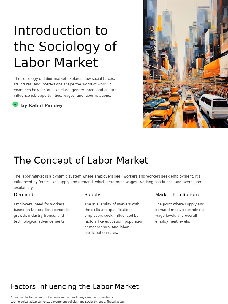 Introduction To The Sociology of Labor Market | PDF | Labour Economics ...