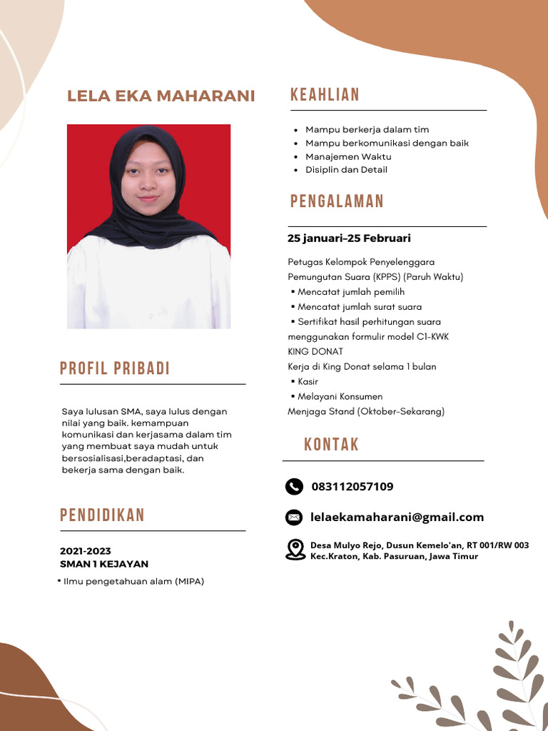 Cv. Lela Eka Maharani-1 | PDF