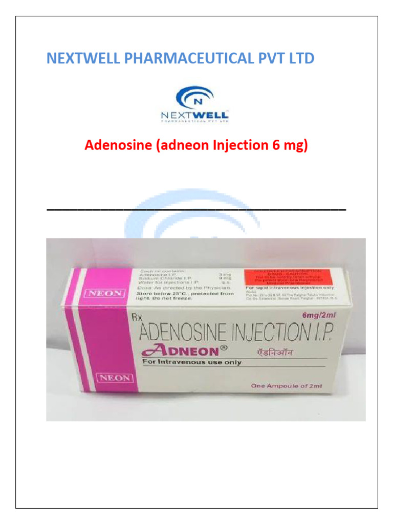 Adenosine Injection for Arrhythmia | PDF