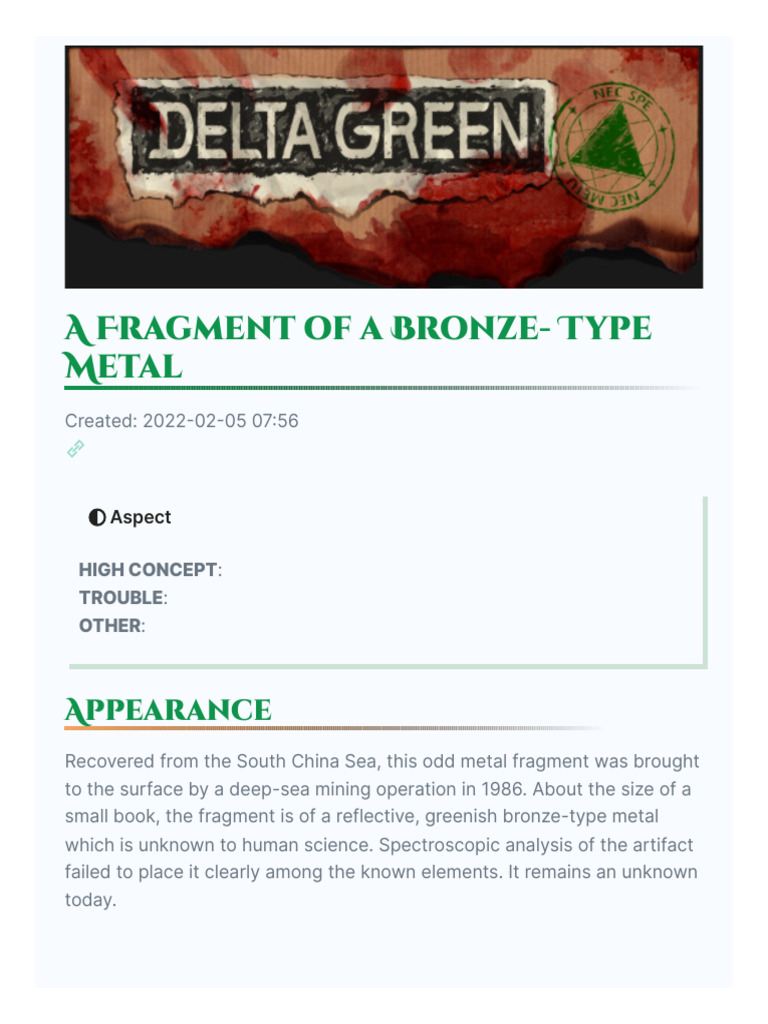 A Fragment of A Bronze - Type Metal | PDF