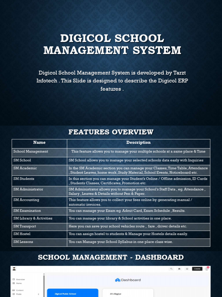 Digicol School management system (1) | PDF