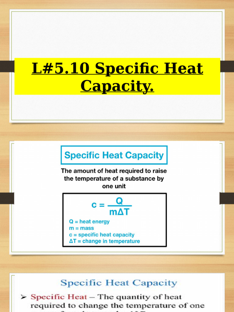 Physics Students: Specific Heat | PDF