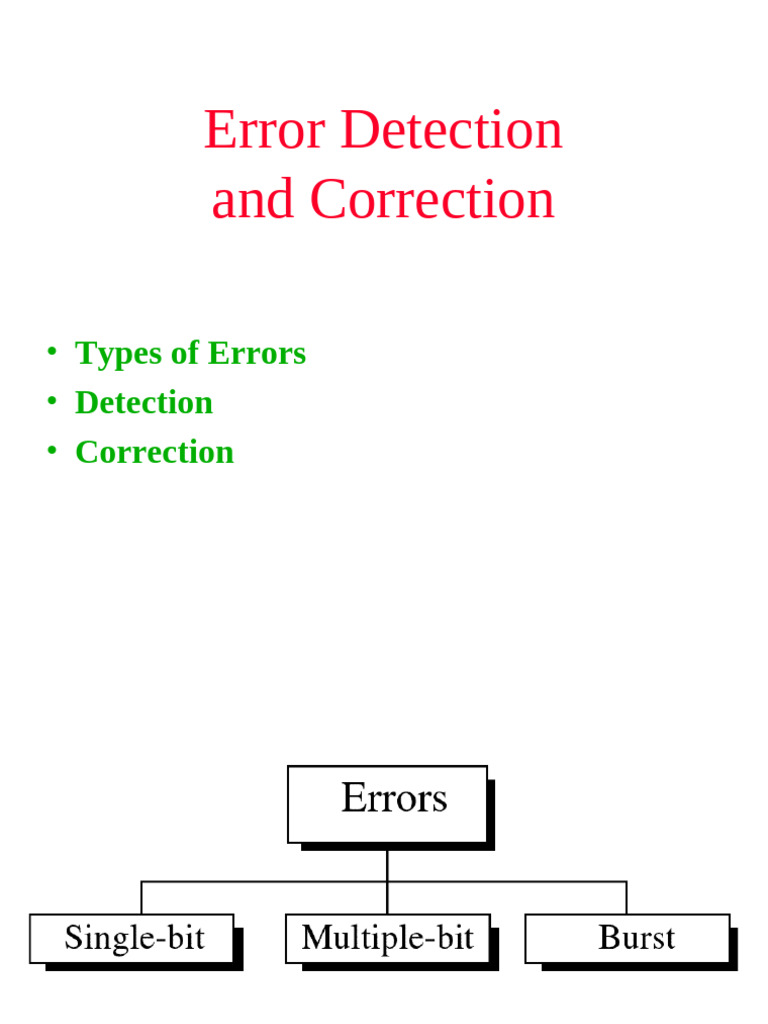 Error Detection And Correction Pdf Error Detection And Correction
