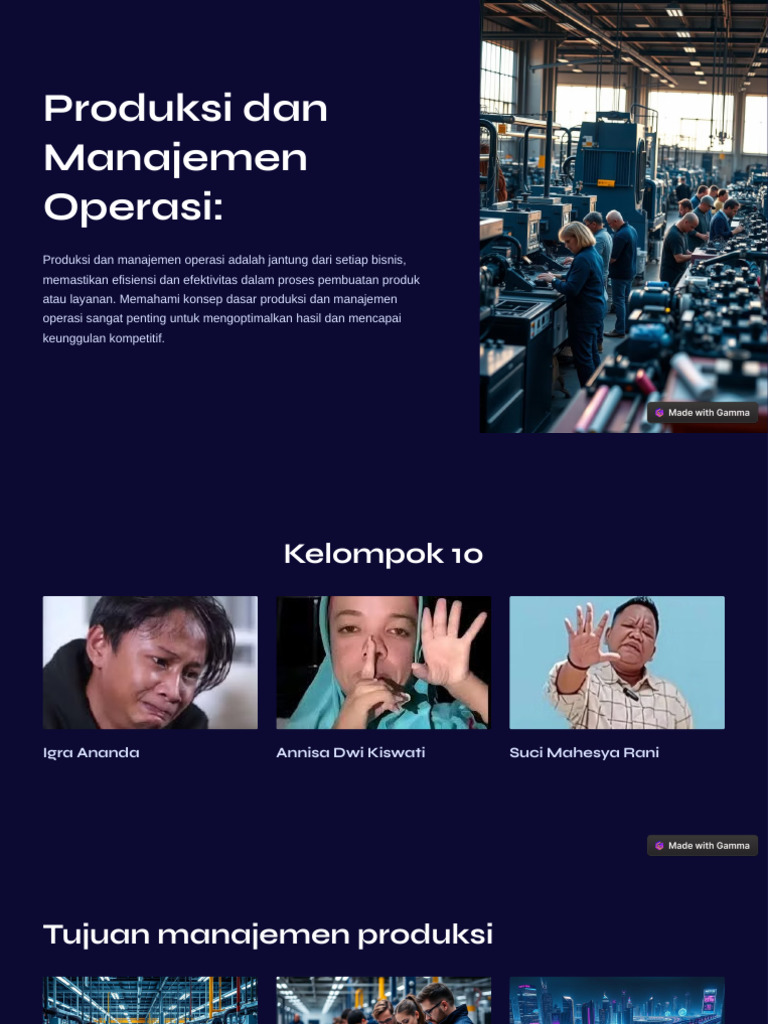 Produksi Dan Manajemen Operasi | PDF