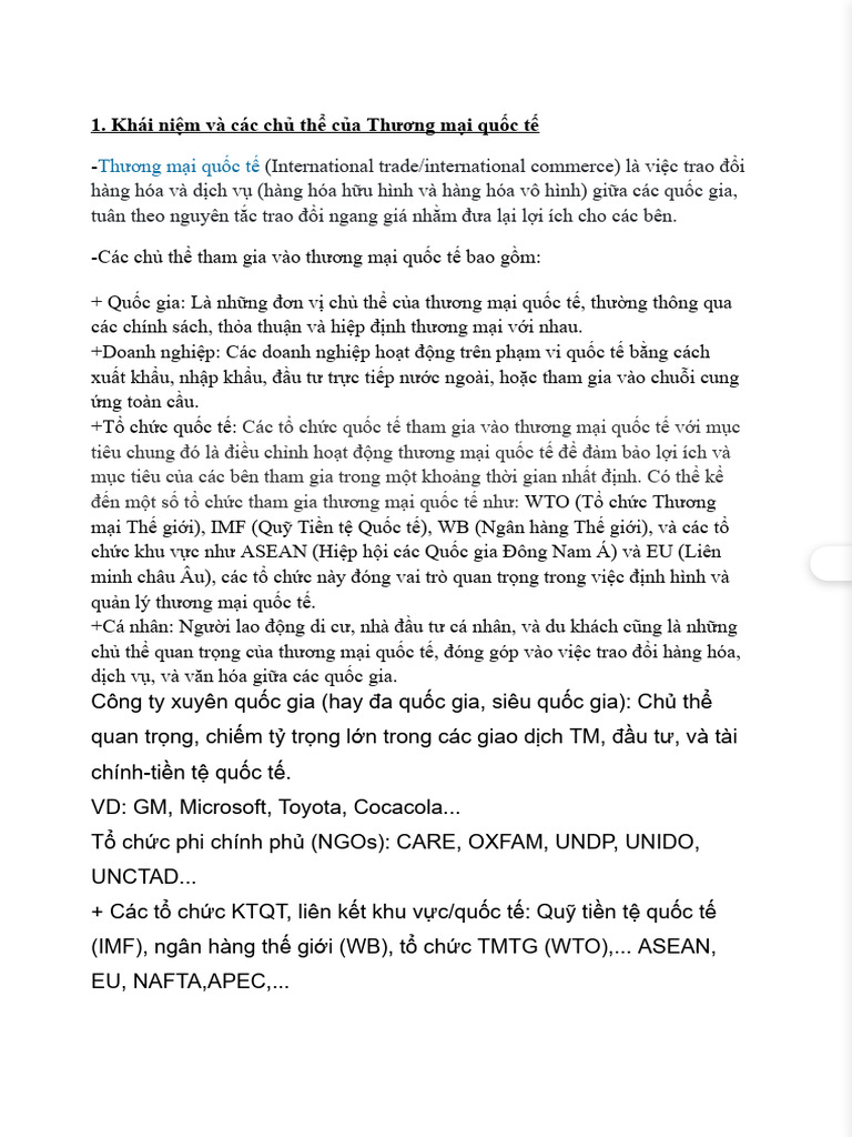 ĐỀ CƯƠNG QUAN HỆ KTQT | PDF