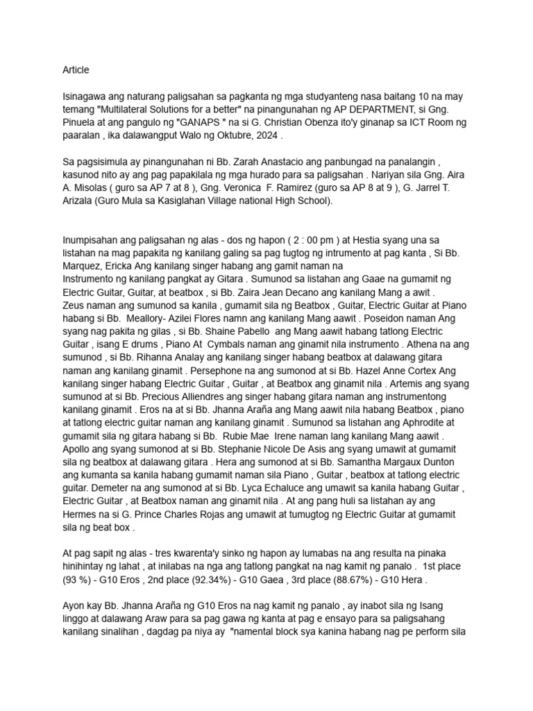 Paggawa NG Kanta | PDF