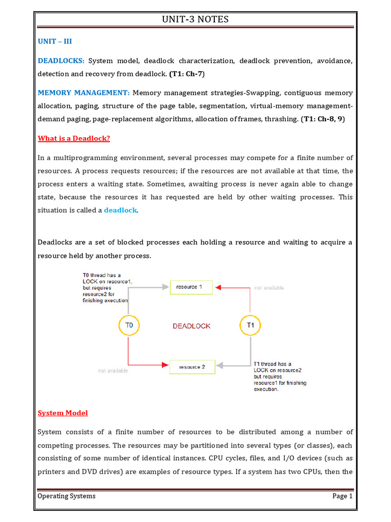 Os Unit 3 Pdf Process Computing Operating System