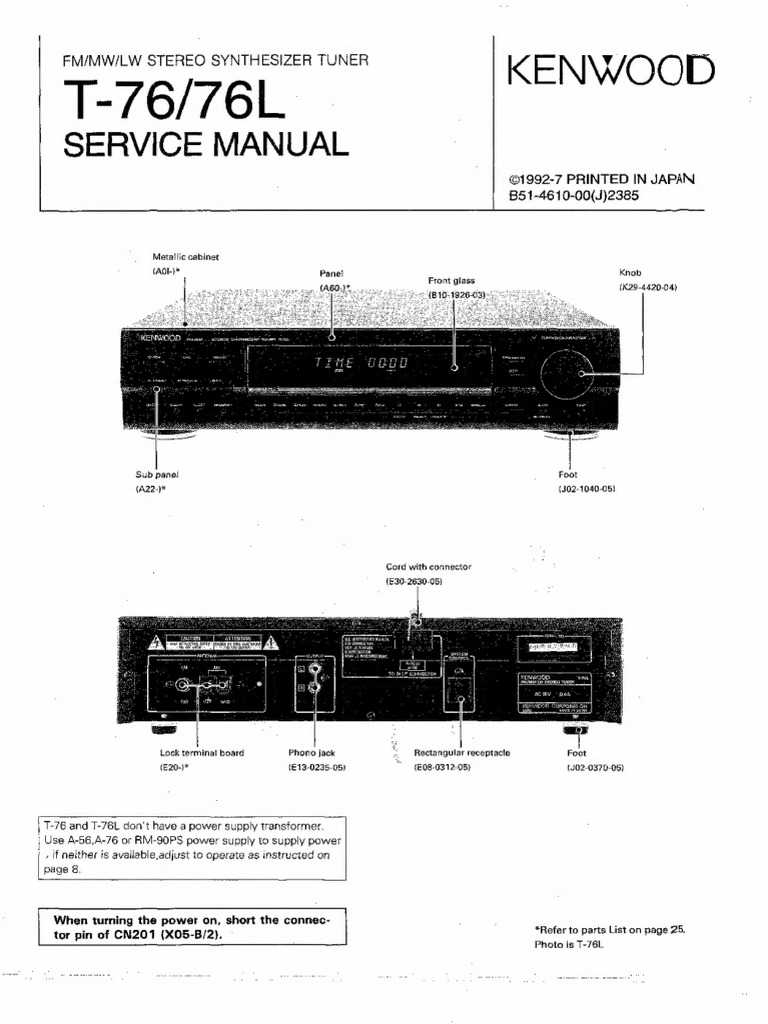 T76 SM KENWOOD EN Text | PDF | Electronic Engineering | Electricity