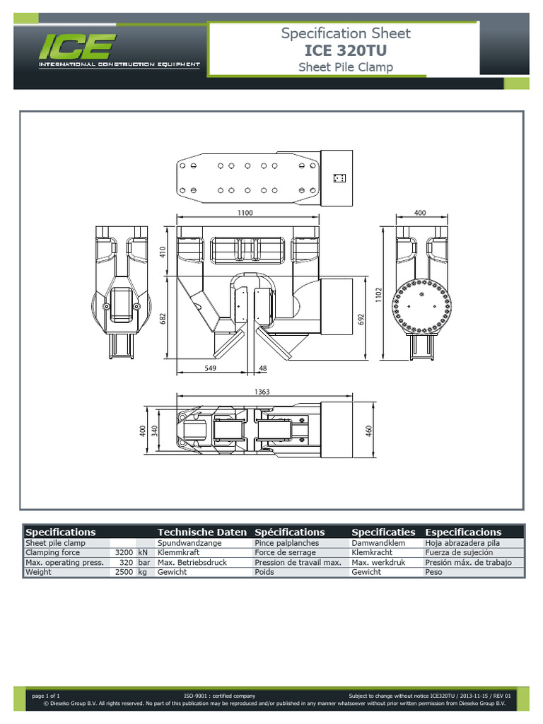 Spec sheet ICE 320TU | PDF