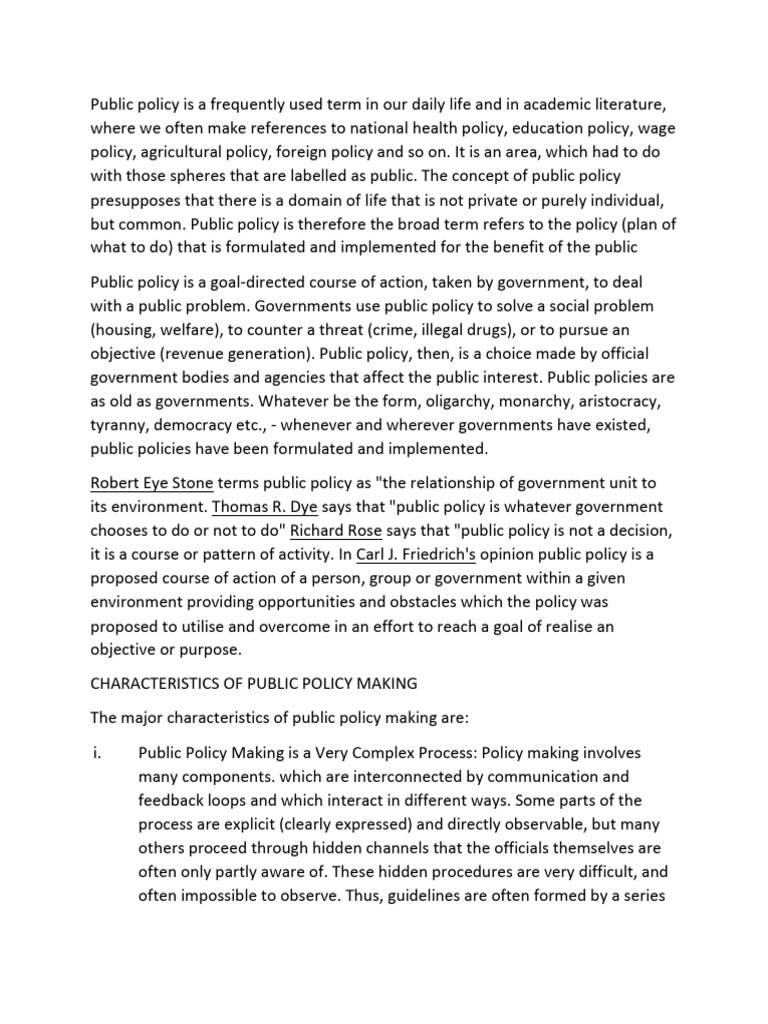 Understanding Public Policy Dynamics | PDF | Policy | Decision Making