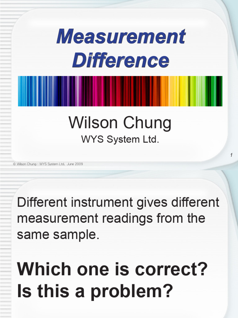 Measurment Differences | PDF | Spectrophotometry | Optical Filter