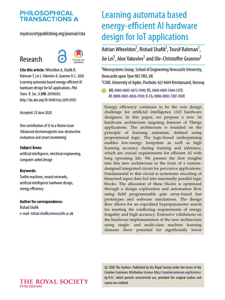 Wheeldon Et Al 2020 Learning Automata Based Energy Efficient Ai ...