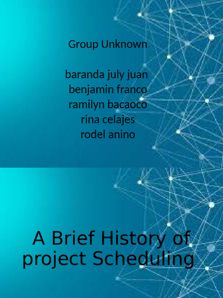 Project Scheduling Group8 | PDF