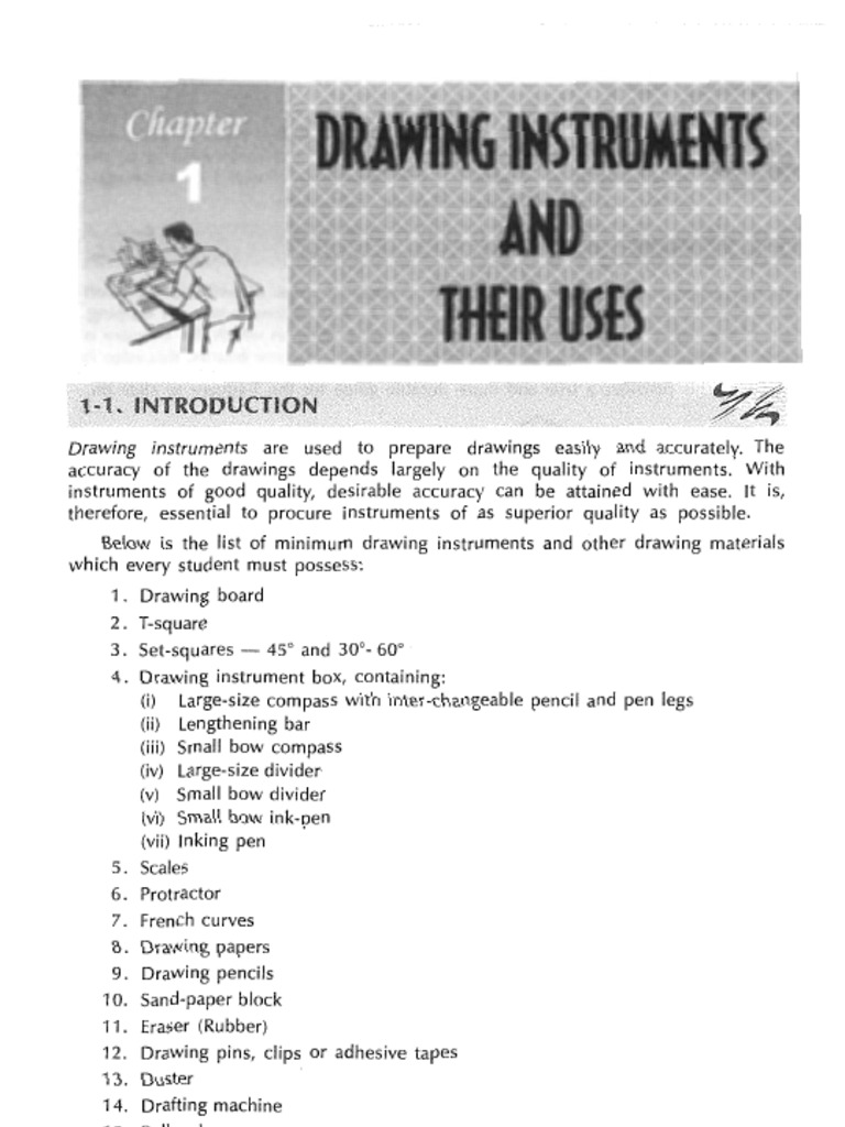 Essential Drawing Instruments Guide | PDF | Drawing | Pen