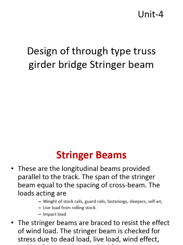 Truss Bridge Stringer Beam Design | PDF | Beam (Structure) | Truss