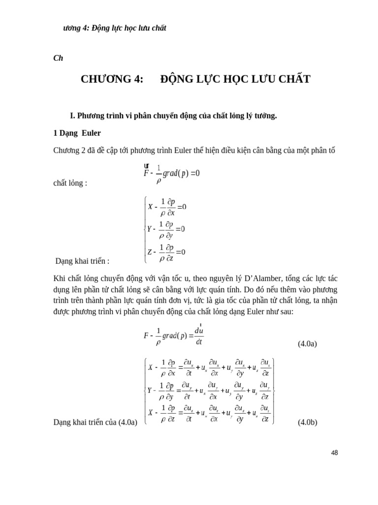 04 - Chuong 4 Dong Luc Hoc Luu Chat | PDF