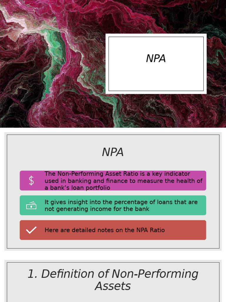 NPA Presentation | PDF | Loans | Banks
