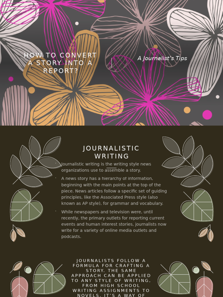 How To Convert A Story Into A Report | PDF | Journalism | News